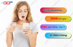 Gói DTHN MobiFone ưu đãi 30GB, FREE xem TikTok chỉ 50k/tháng